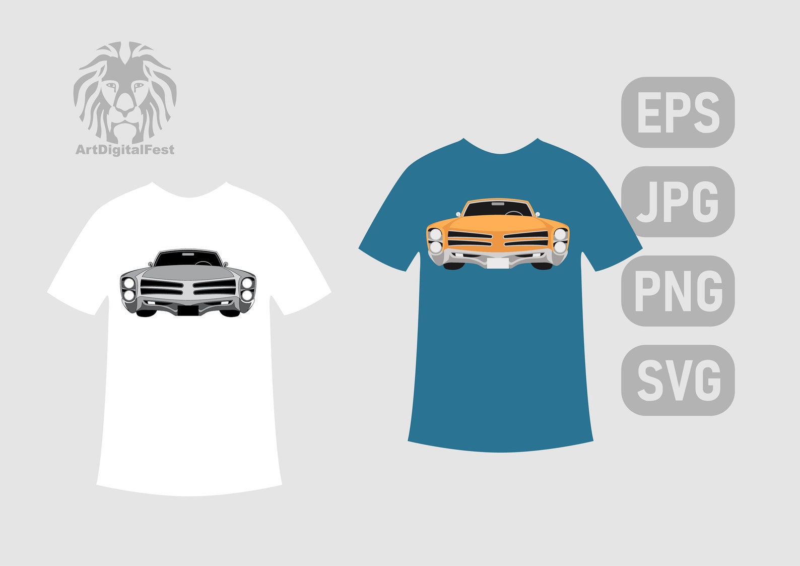 Classic American Yellow Car Svg - Etsy