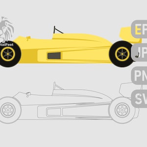Yellow Sport Race Car Svg - Etsy