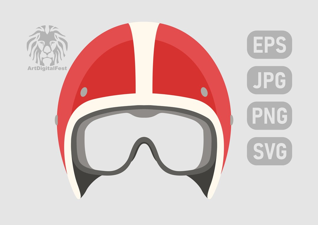 Classic Motorcycle Helmet Svg - Etsy