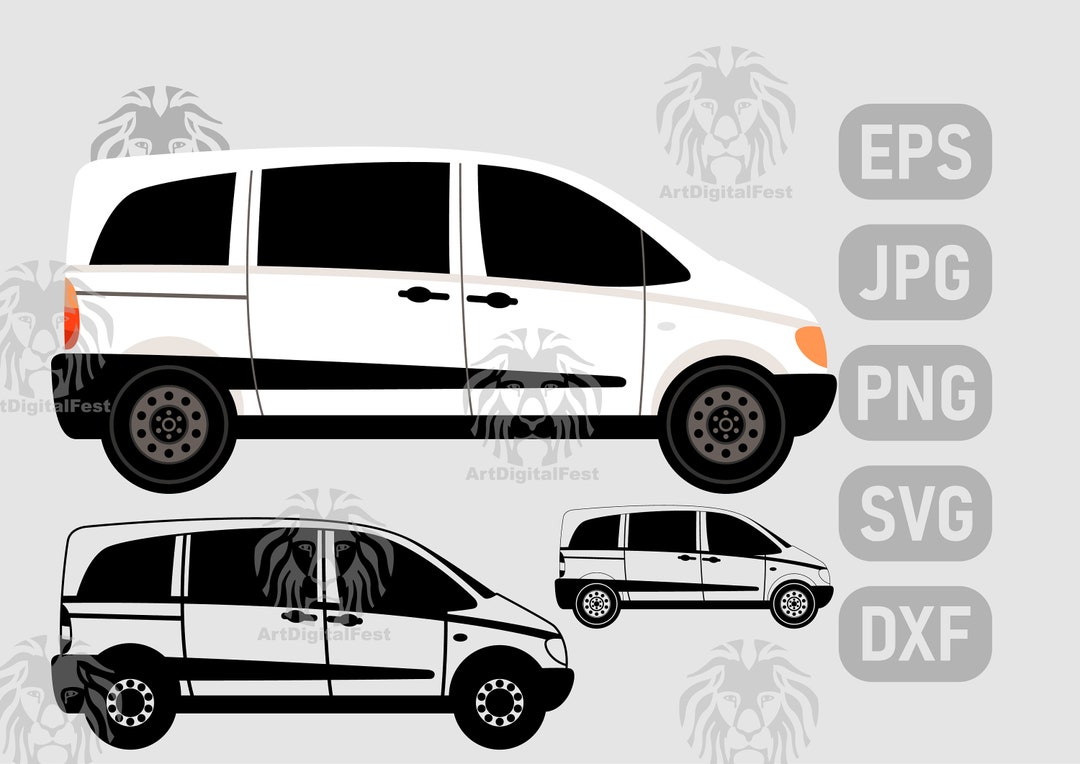 White Van, Side View Svg, Jpg,png,eps,dxf - Etsy