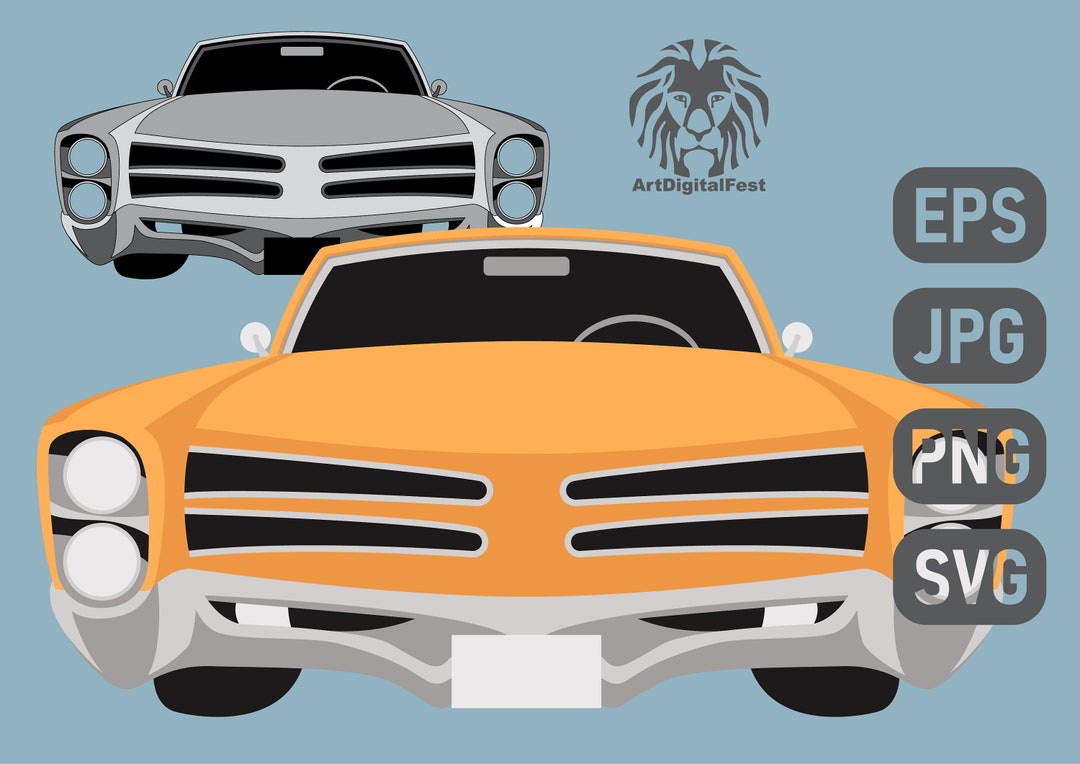Classic American Yellow Car Svg - Etsy
