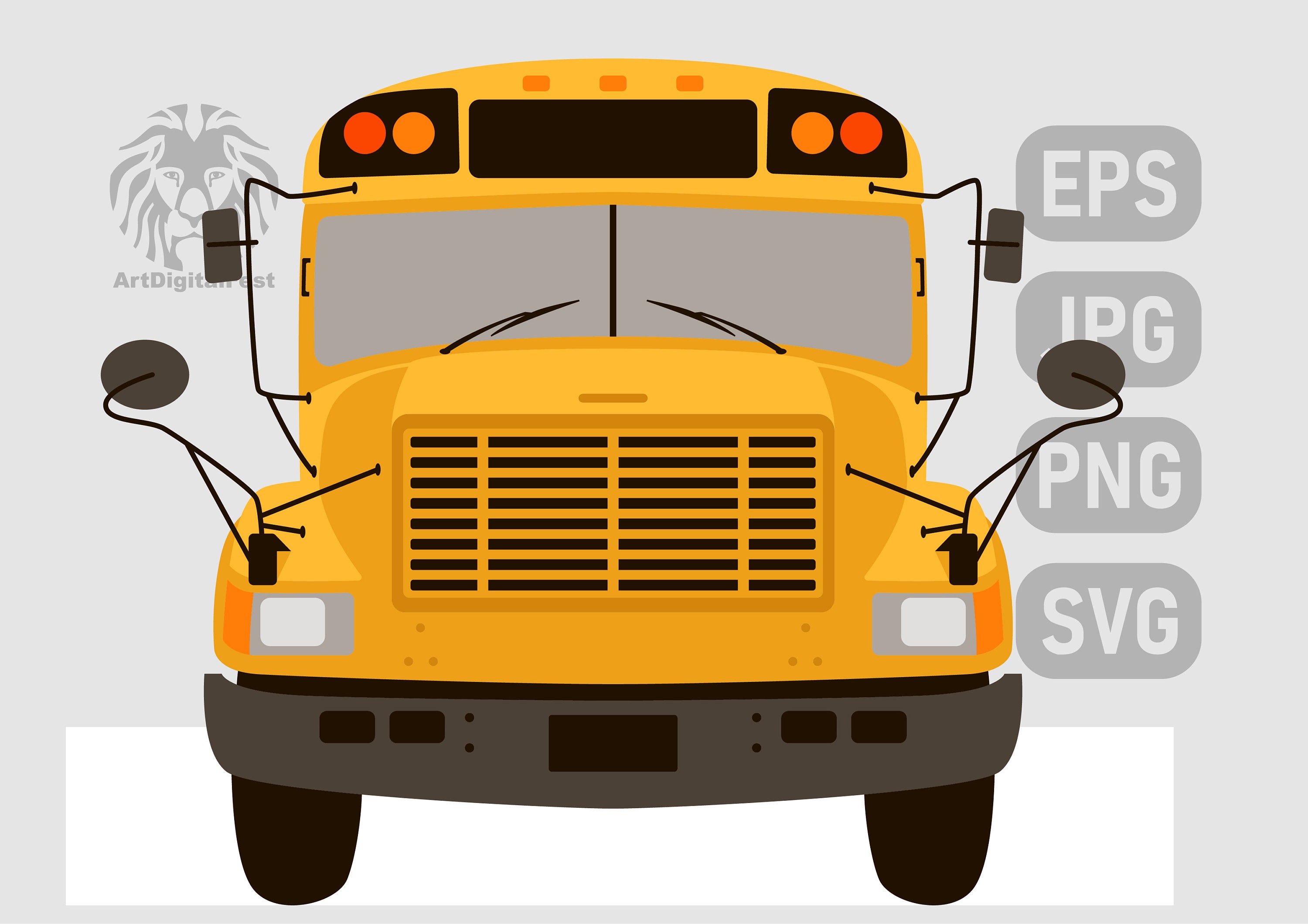 Front Of School Bus Drawing