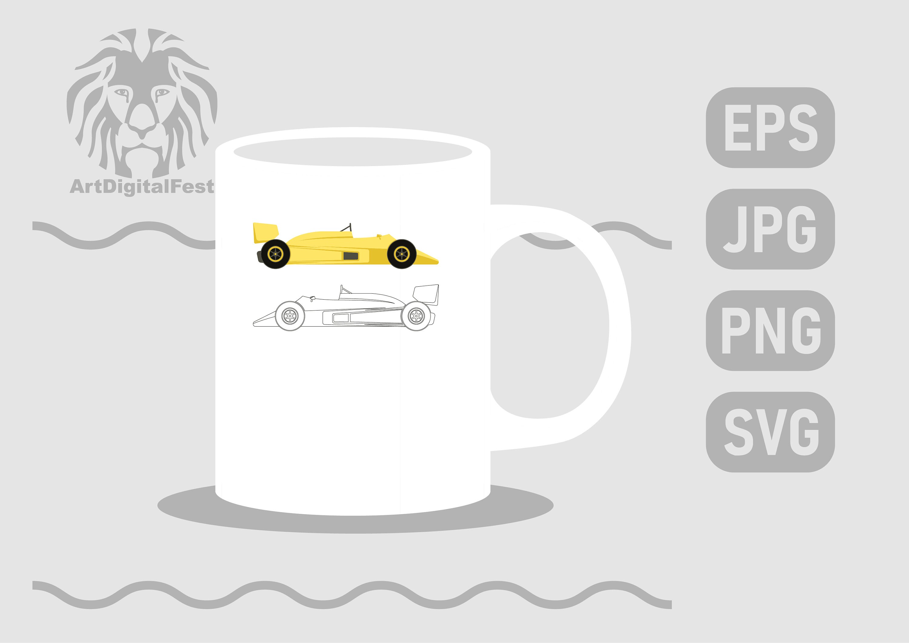 Yellow Sport Race Car Svg - Etsy