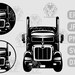 Semi Truck , Front View Eps,jpg,png,svg,dxf. - Etsy