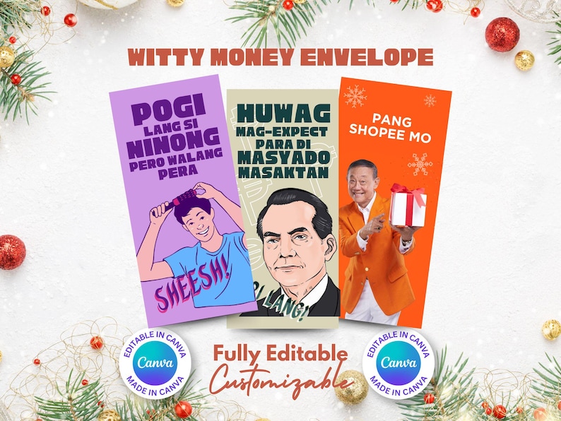 Pasko Witty Ang Pao Pinoy Christmas Funny Money Envelope Digital ...