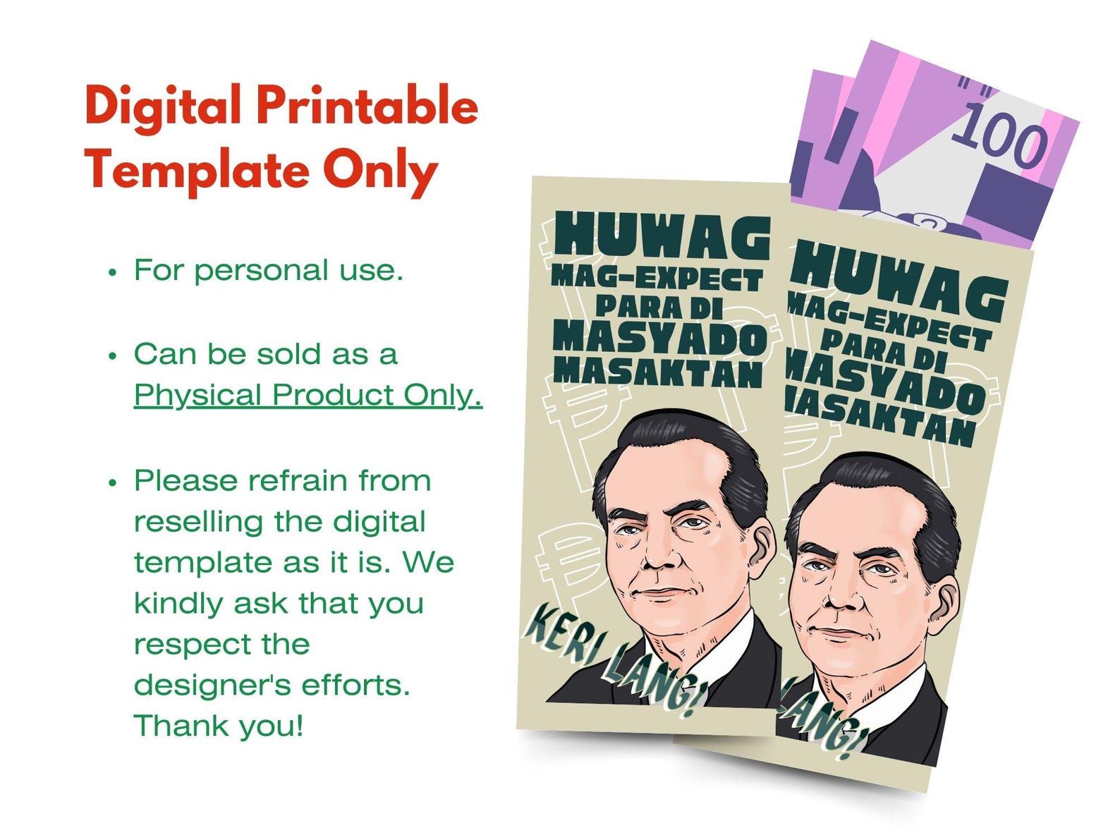 Digital Download Pasko Witty Ang Pao Pinoy Christmas Funny Money ...