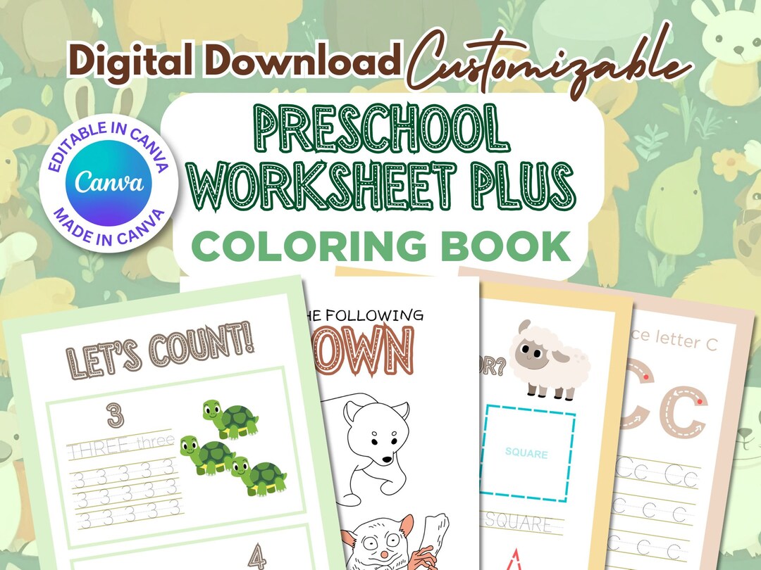 Editable Digital Download Busy Book Tracing Letters Plus Coloring Book ...
