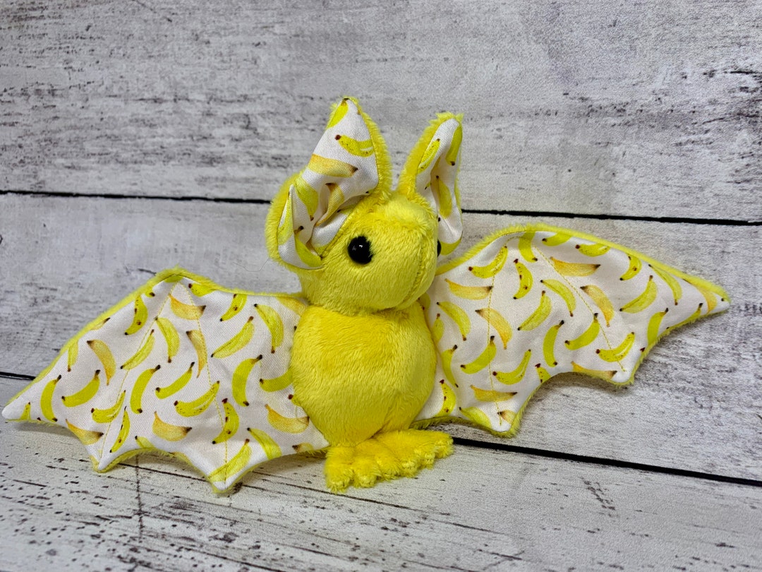 MADE TO ORDER Banana Fruit Bat Stuffed Animal Cute Plush Bat Plushie - Etsy