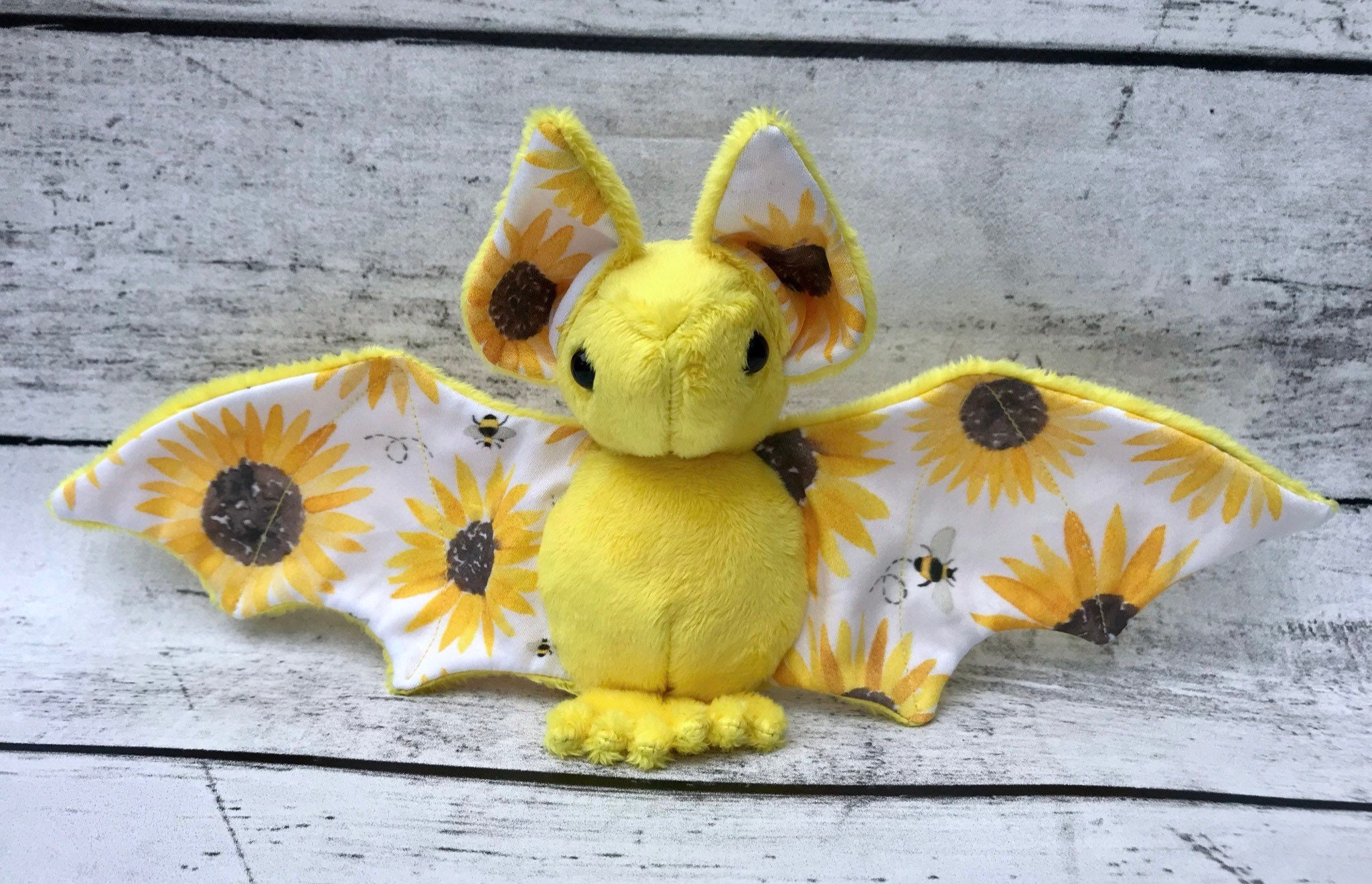 Bumble Bee Sunflower Bat Stuffed Yellow Animal Cute Flower - Etsy UK
