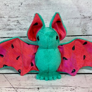MADE TO ORDER Watermelon Fruit Bat Stuffed Animal Cute Plush Bat ...