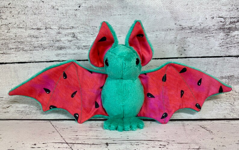 MADE TO ORDER Watermelon Fruit Bat Stuffed Animal Cute - Etsy