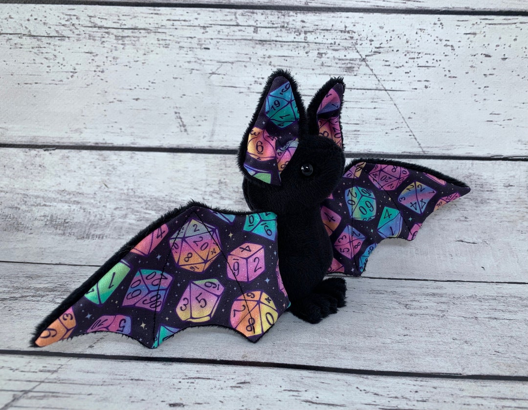MADE TO ORDER - Dice Bat - Stuffed Animal Plush Plushie Gamer D20 Dnd ...