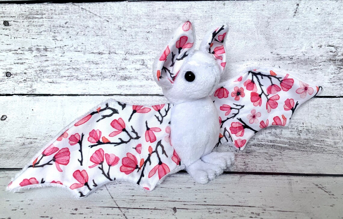 MADE TO ORDER Sakura Cherry Blossom Bat Stuffed Animal - Etsy