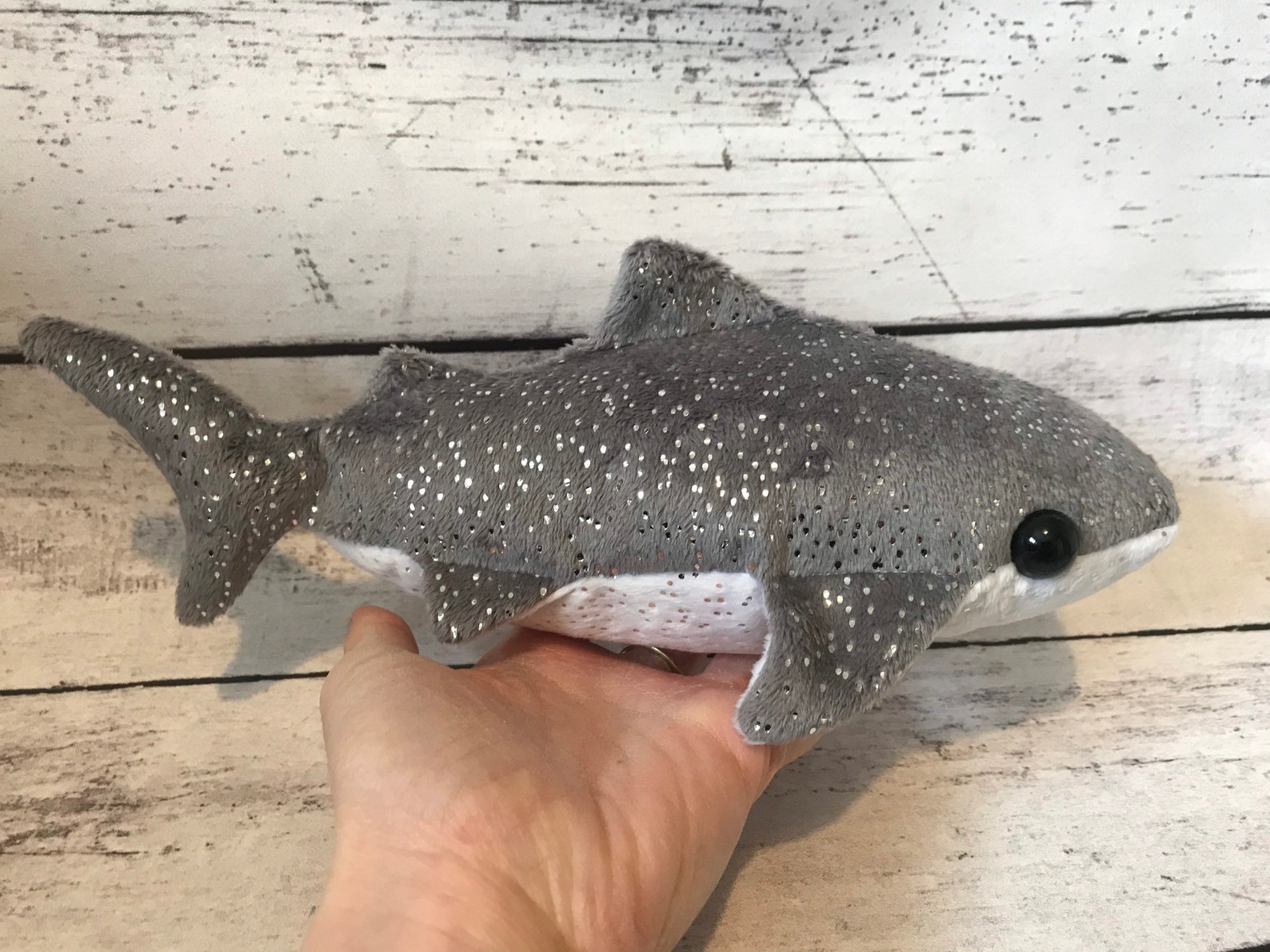 Stuffed Animal Plush Whale Shark Whaleshark Sea Silver Sparkle | Etsy