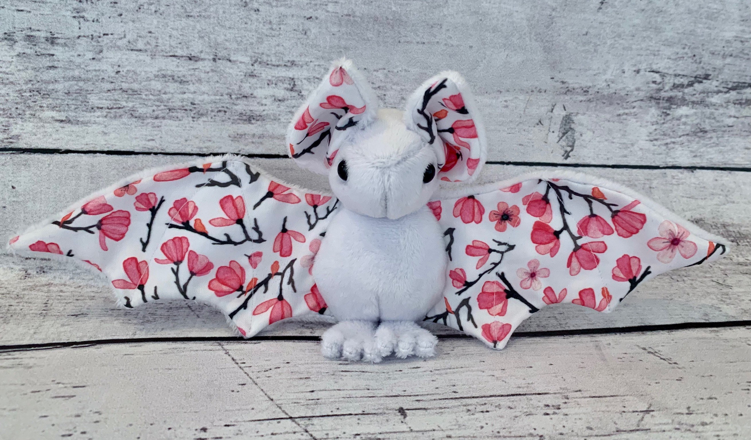 MADE TO ORDER Sakura Cherry Blossom Bat Stuffed Animal - Etsy