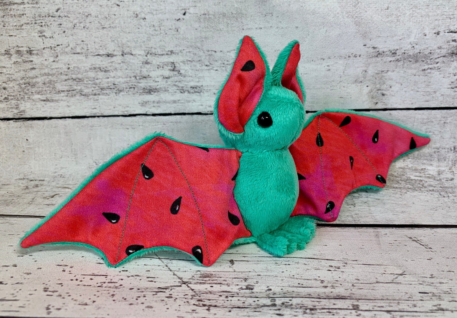Watermelon Fruit Bat - Stuffed Animal Plush Bat Plushie - Etsy