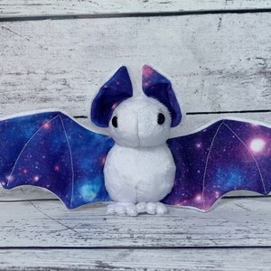 Purple Space Galaxy Star Stuffed Cute Animal Plush White Bat Plushie - Etsy