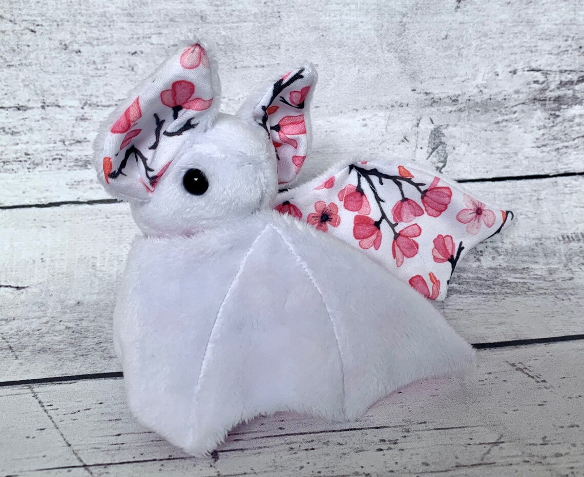 MADE TO ORDER Sakura Cherry Blossom Bat Stuffed Animal - Etsy