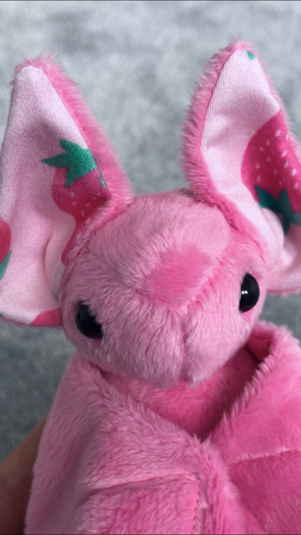 Baby Pink Strawberry Fruit Bat Stuffed Animal Cute Plush Bat - Etsy UK