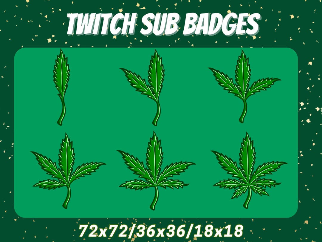 Weed Sub Badges for Twitch - Etsy