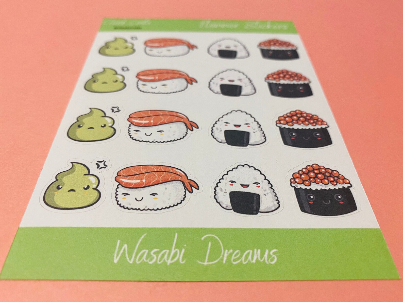 Cute Kawaii Wasabi Dreams Sushi Planner Journaling Stickers - Etsy