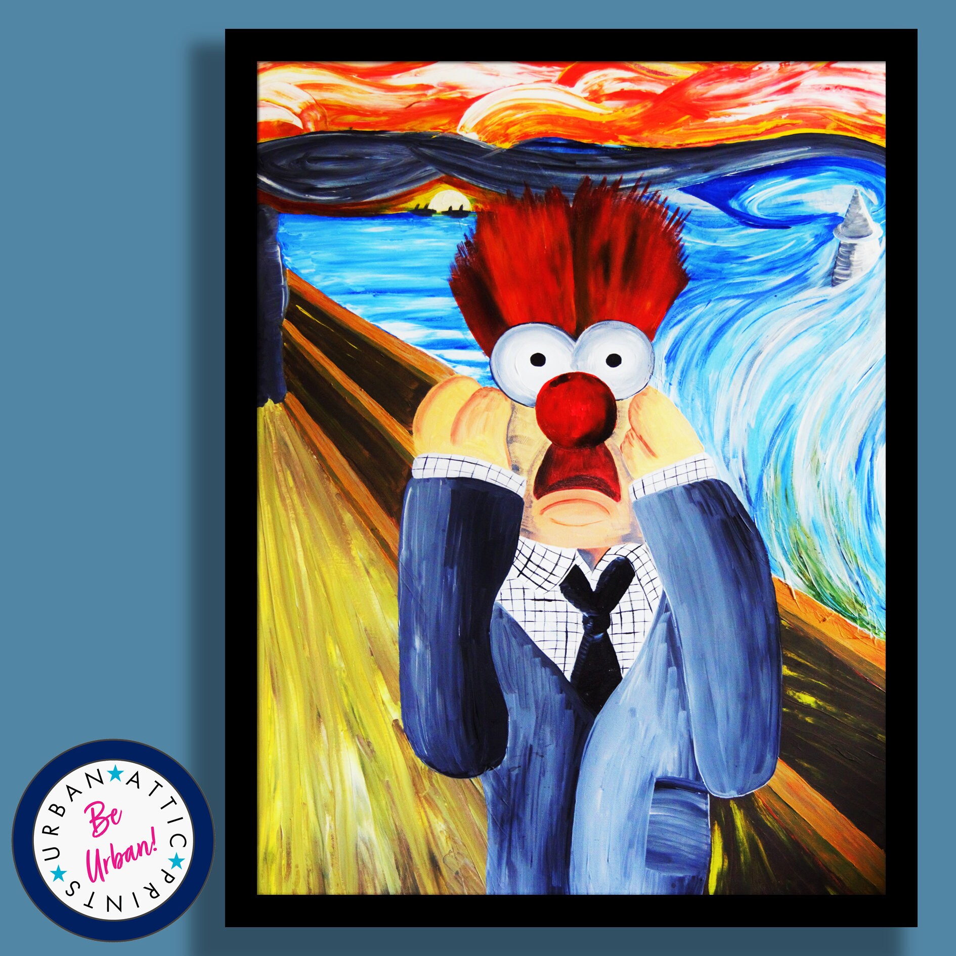 Beaker Scream Print Digital Print The Muppets Van Gogh | Etsy