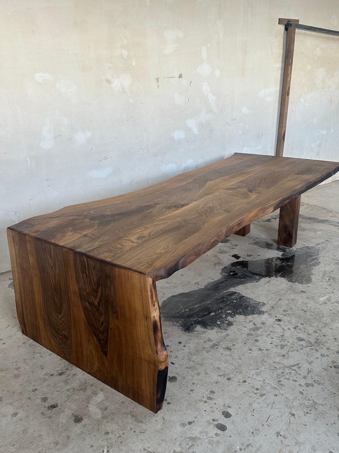 Waterfall Custom Wooden Farmhouse Table, Country Table, Live Edge ...
