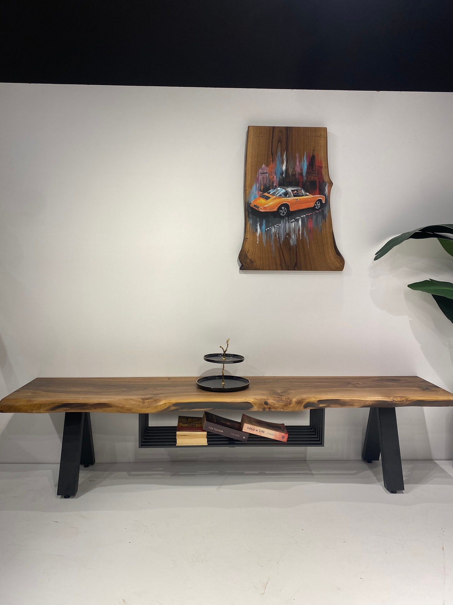 Custom Walnut Wood TV Unit, Natural Media Console - Etsy