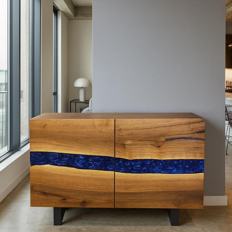 Epoxy Resin Media Console - Etsy