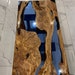 Custom Order Olive Wood Clear Blue Epoxy Coffee Table Top - Etsy
