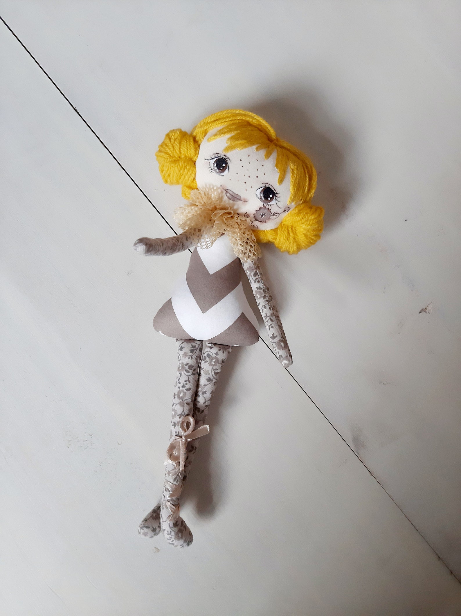 Yellow Hair Rag Doll Doll Toy Cloth Doll for Kids Cute | Etsy