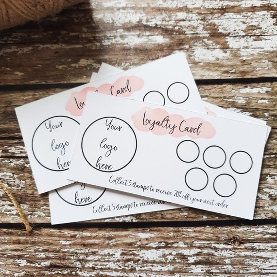 Custom Printed Loyalty Cards Small Business Favours Reward | Etsy