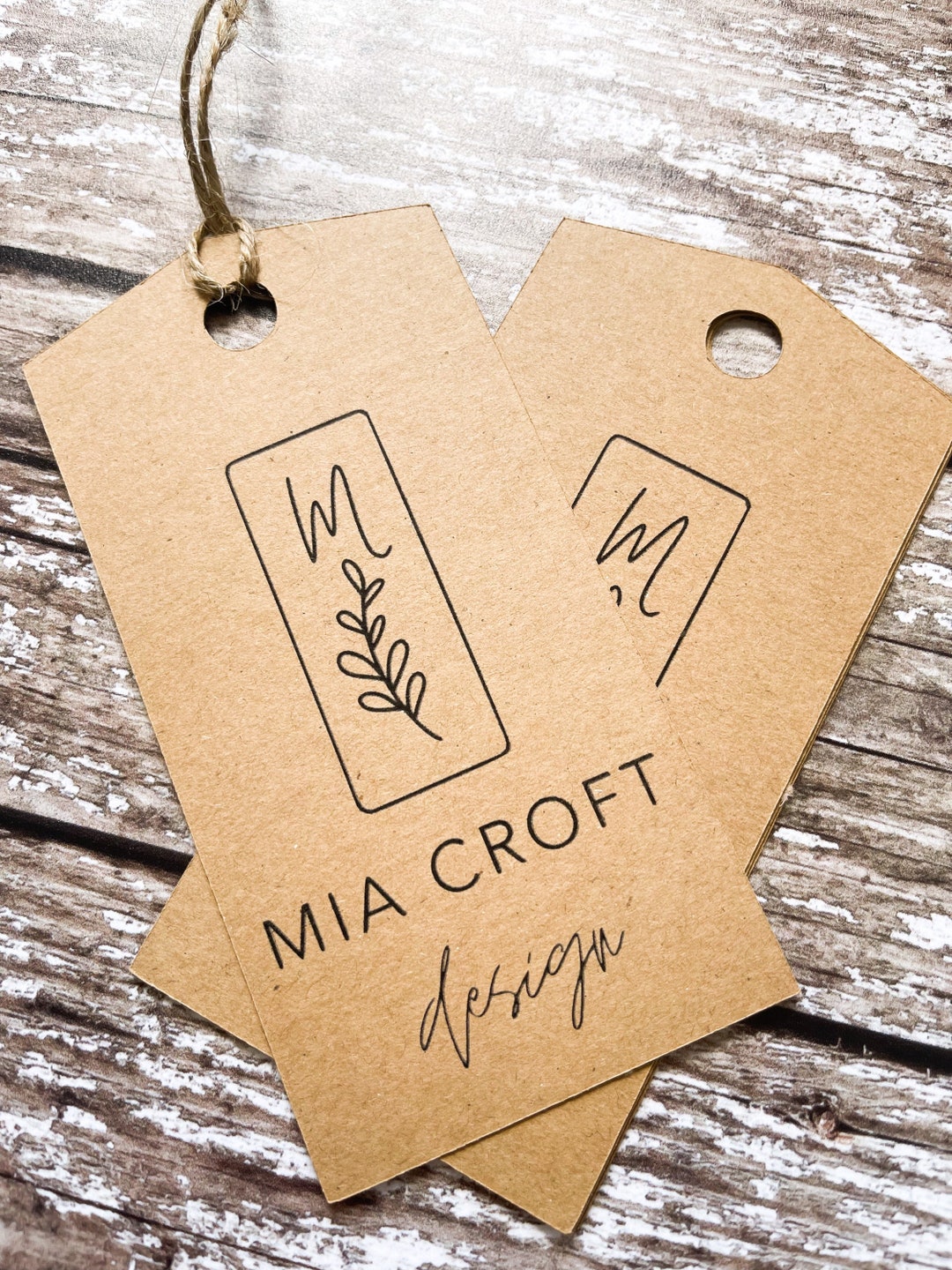 Custom Swing Tag, Personalised Label, Garment Tag, Clothes, Kraft Brown ...