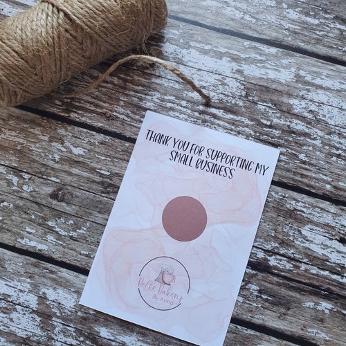 Personalised Business Scratch Cards | Etsy UK