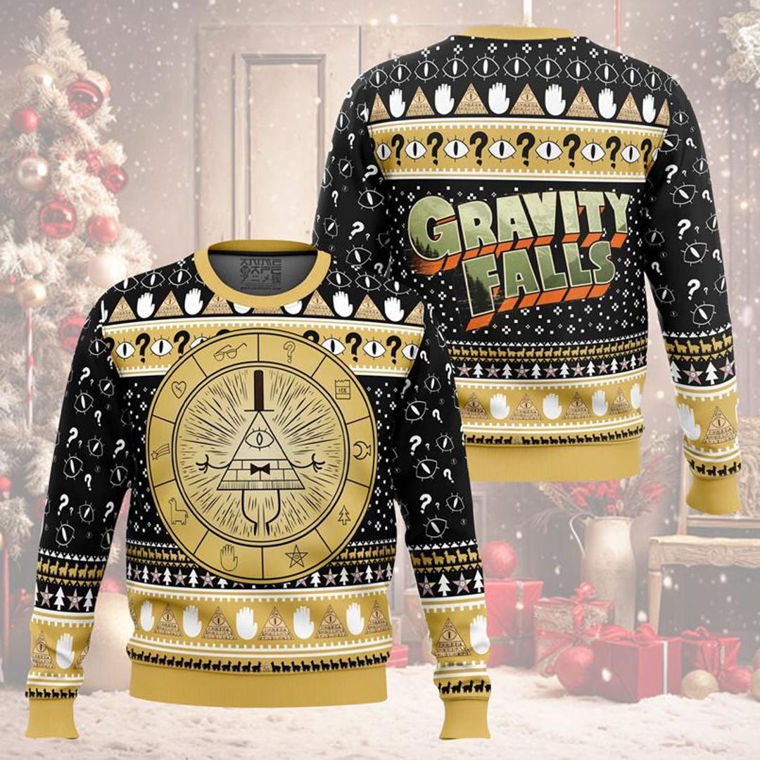 Bill Cipher Gravity Falls Ugly Christmas Sweater, Gravity Falls ...