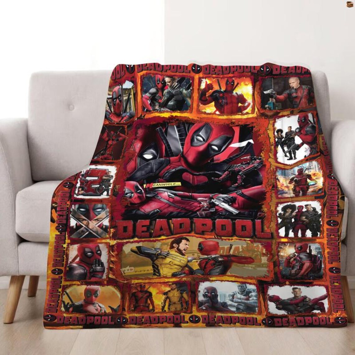 Deadpool and Wolverine Fleece Blanket, Deadpool Blanket, Superhero ...
