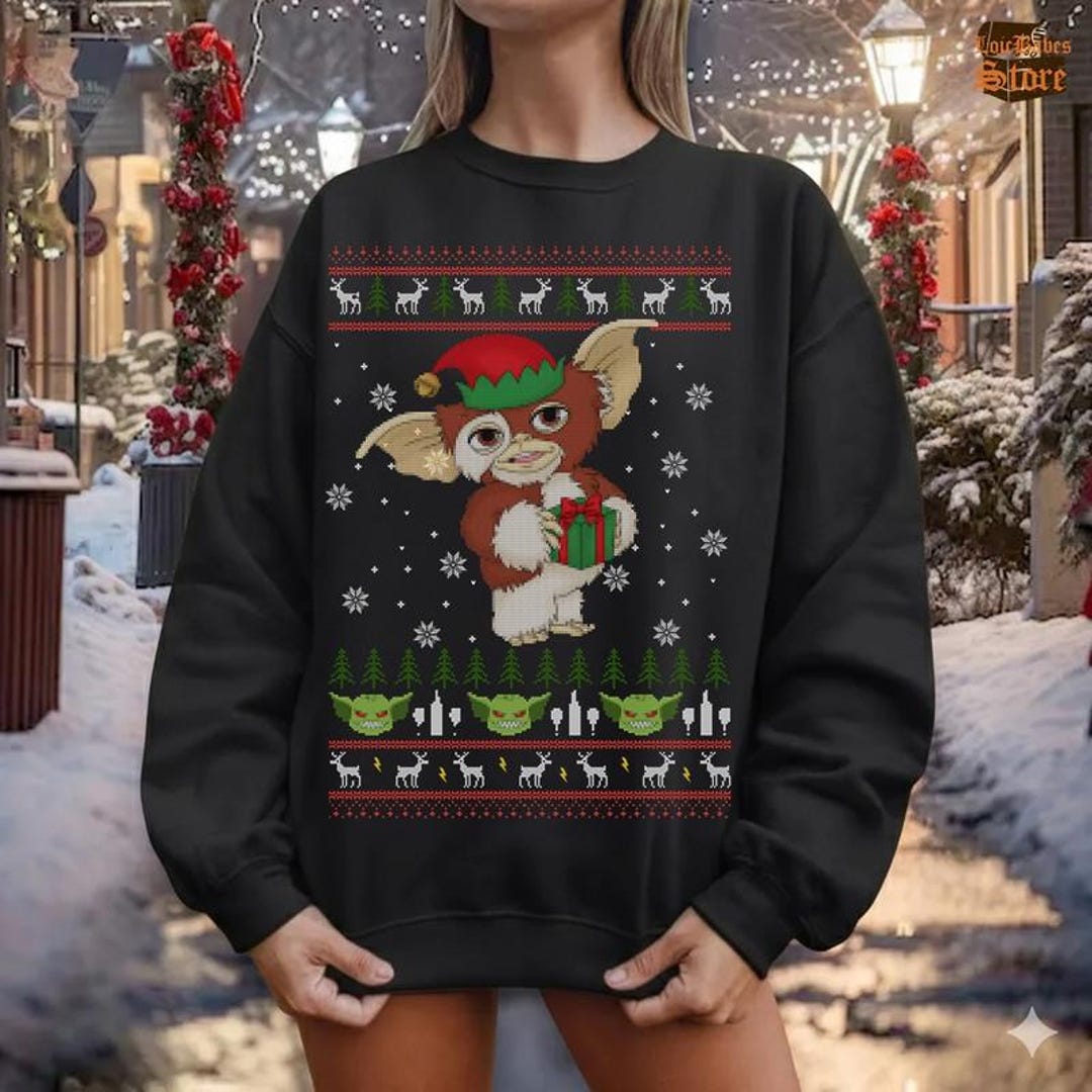 Comfort Colors Gremlin Gizmo Christmas Shirt, Gremlins Santa Ugly ...