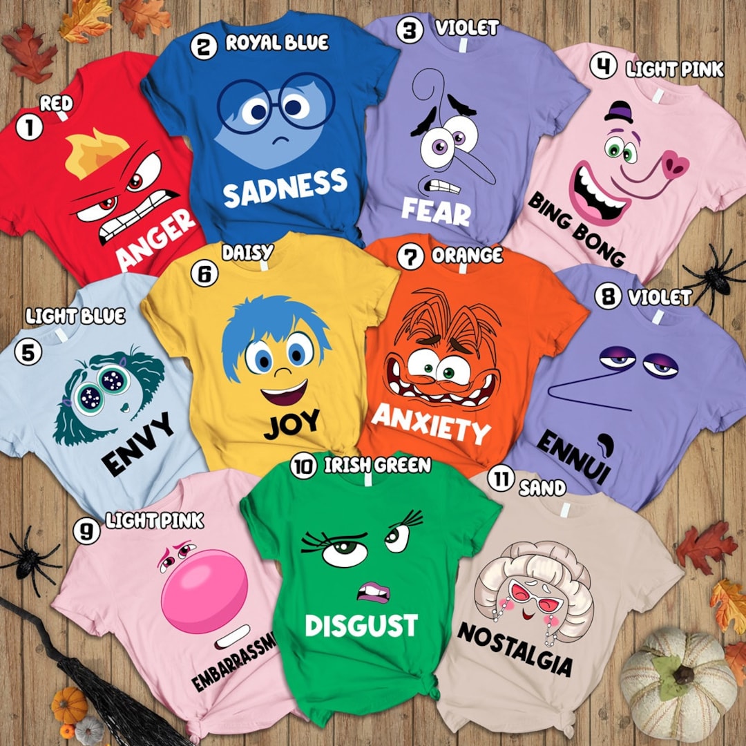 Inside Out Halloween Costume Shirt, Inside Out Costume Shirt, Inside ...