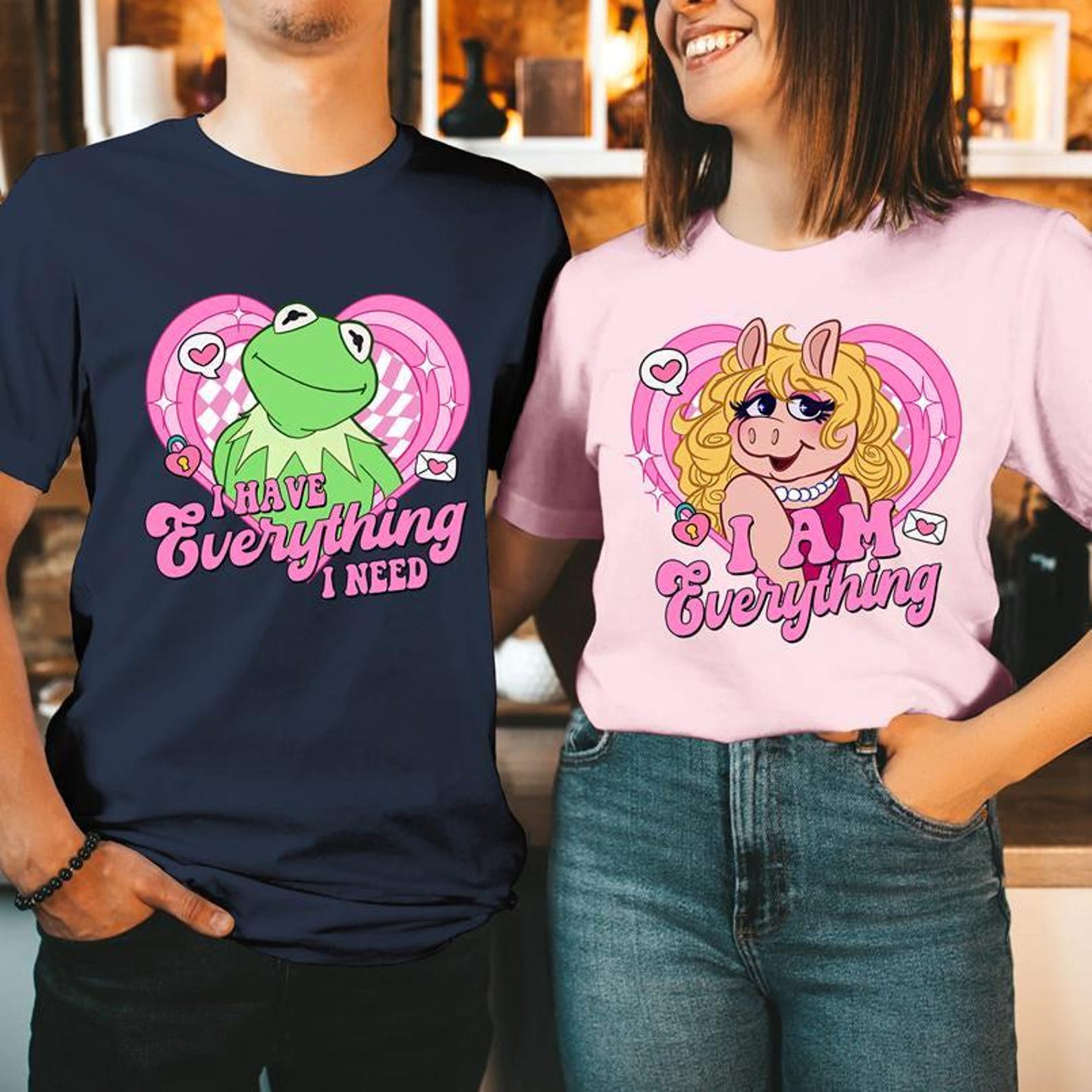 Retro the Muppets Show Kermit the Frog and Miss Piggy Shirt, Disneyland ...