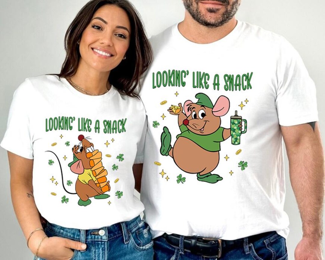 St Patrick's Day Gus Gus Looking Like A Snack Shirt, Mouse Shamrock ...