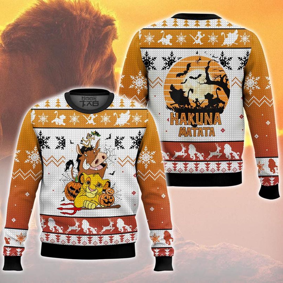 Disneyland the Lion King Ugly Sweater, Simba Lion King Ugly Christmas ...