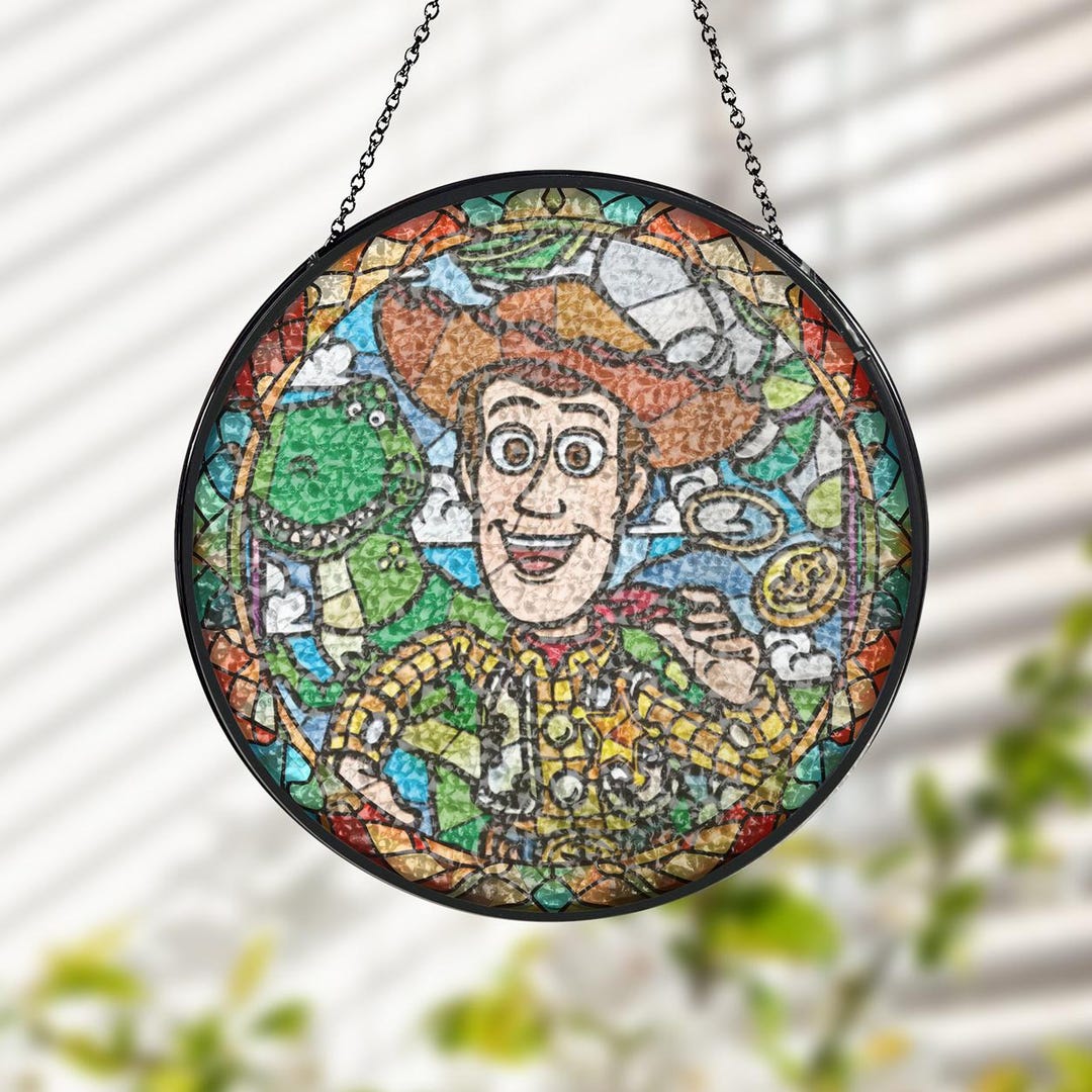 Toy Story Woody Stained Glass Ornament, Woody Glass Suncatcher, Toy ...
