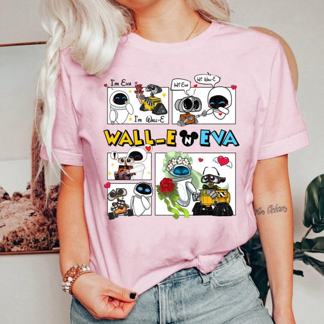 Disneyland Wall-e and Eva Couples Matching Shirt, Disneyland Couples ...