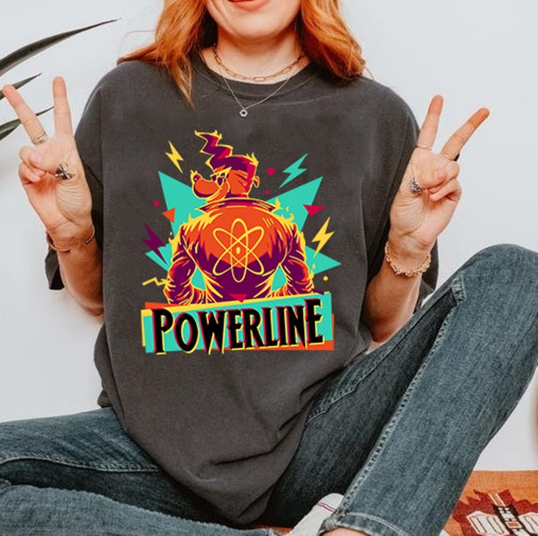 Disneyland A Goofy Movie Powerline Neon Portrait Shirt, Powerline Goofy ...