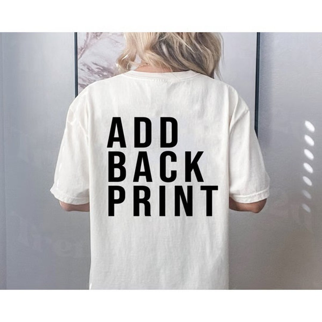 Print Back Side for One Item - Etsy