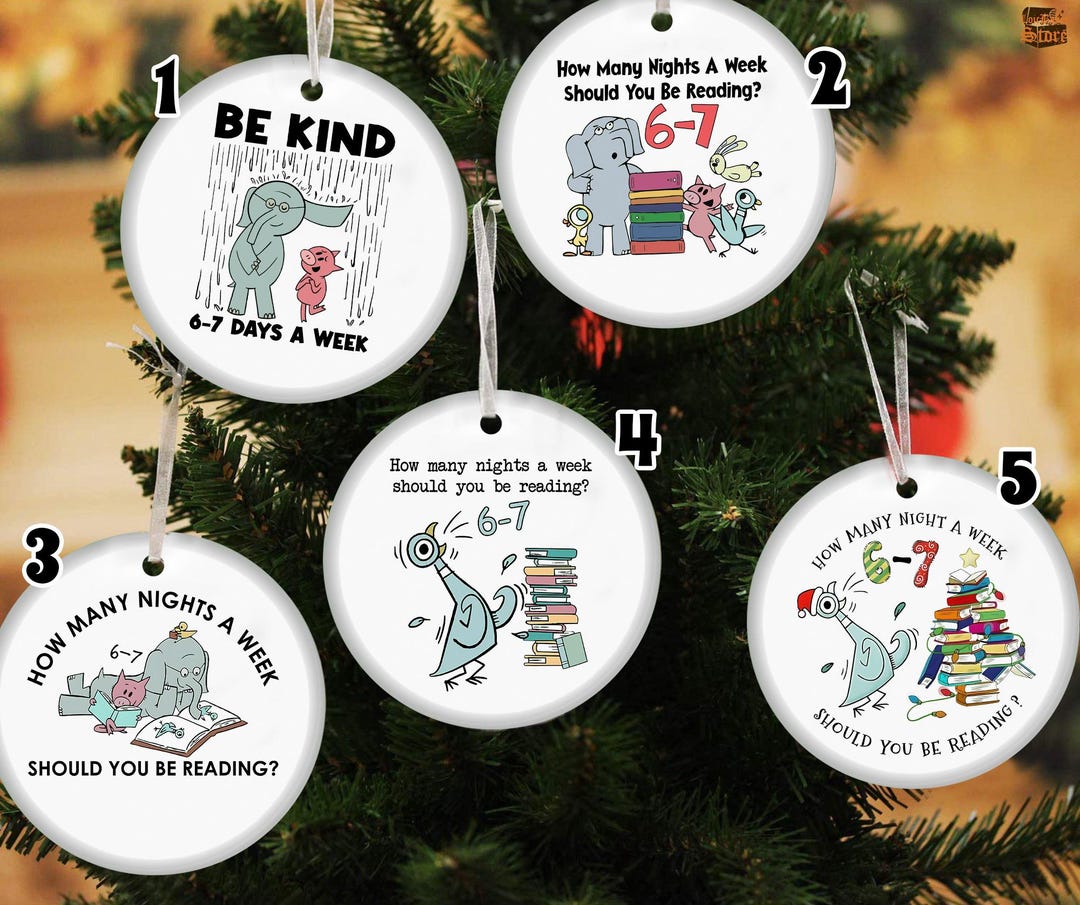 Elephant and Piggie Ornament, How Many Nights A Week Piggie 6 7 ...