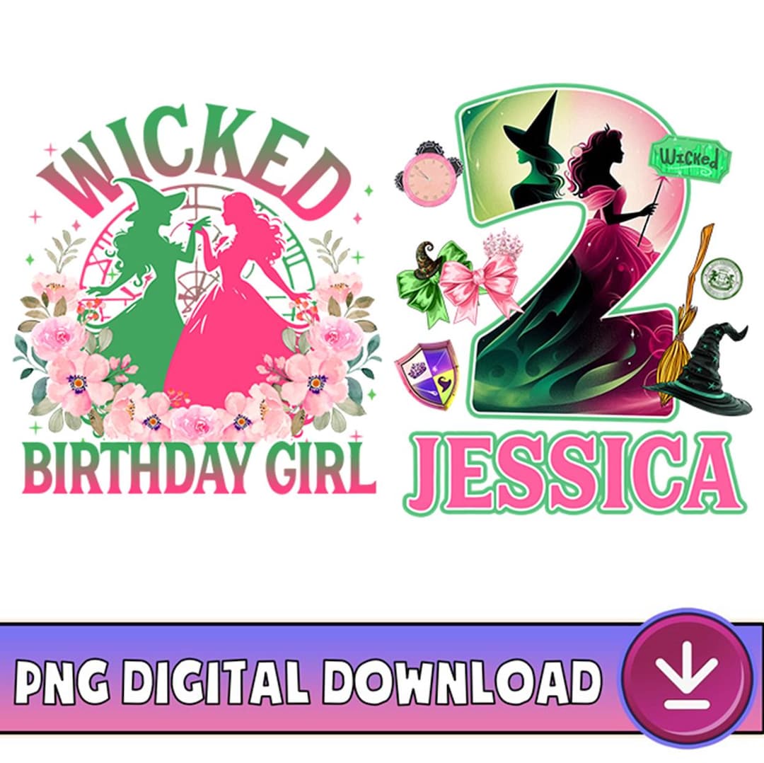 Personalized Wicked Birthday Girl PNG, Custom Wicked Birthday Gift ...