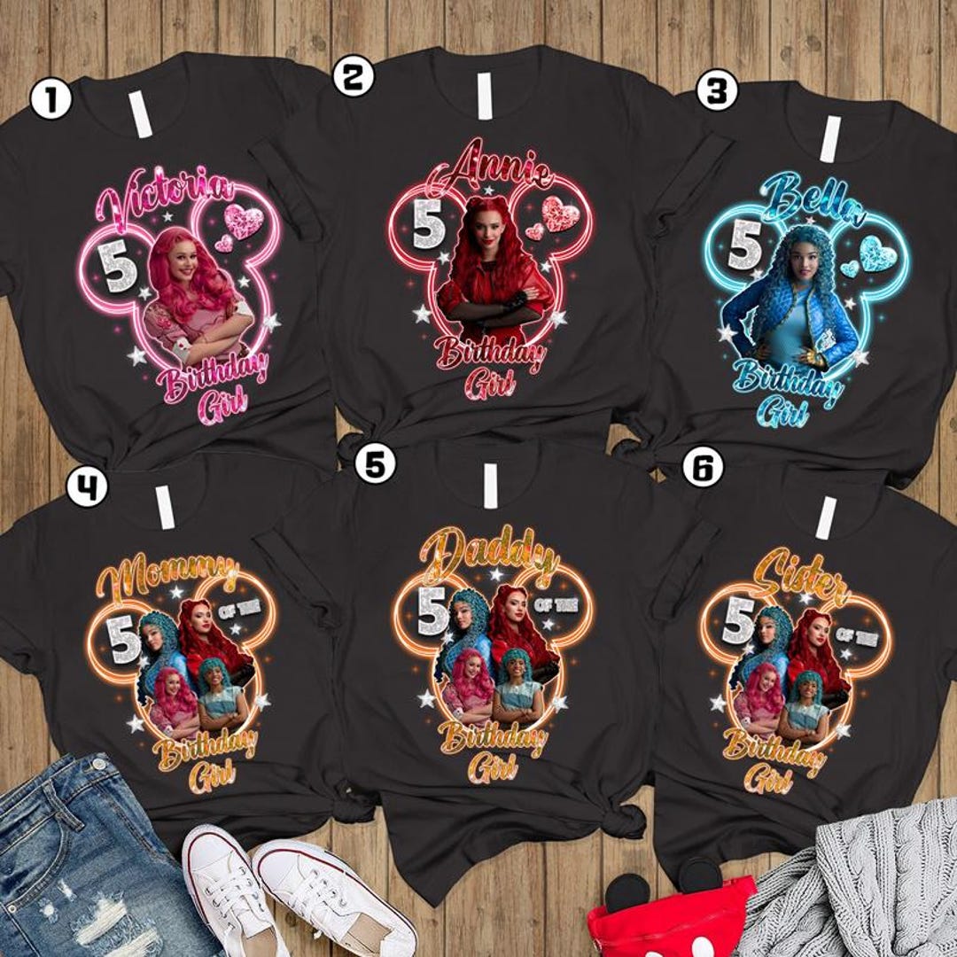 Personalized Descendants the Rise of Red Birthday Shirt, Descendants ...