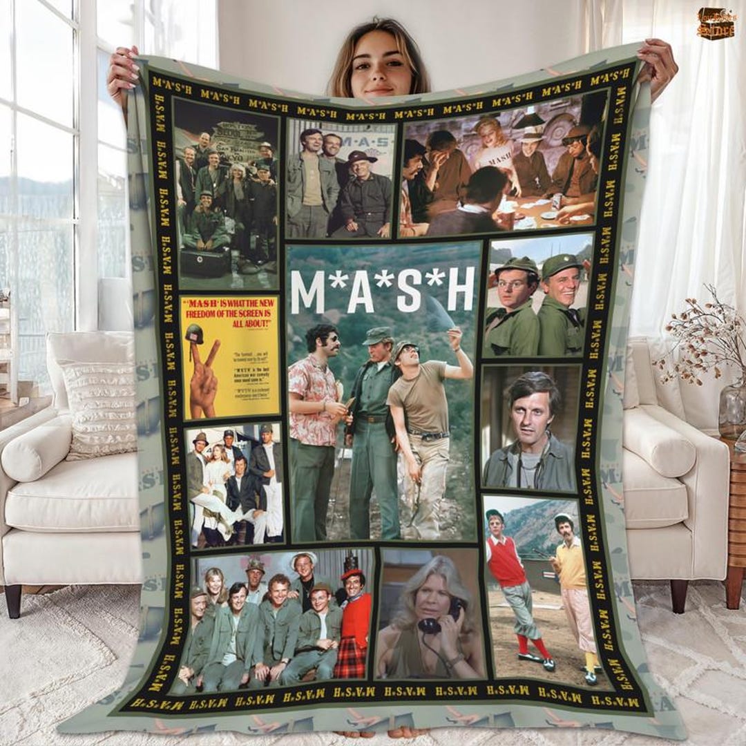 Vintage MASH TV Show Blanket, MASH Movie Fleece Blanket, Custom Movie ...