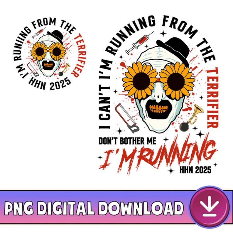 Retro Terrifier Art the Clown PNG, Horror Halloween Nights 2025 Png ...